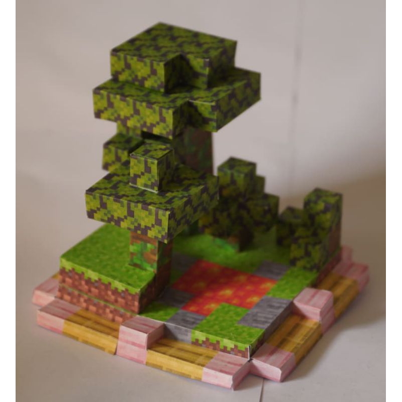 Jual Lembaran pola papercraft landscape minecraft (PP-A21) | Shopee ...