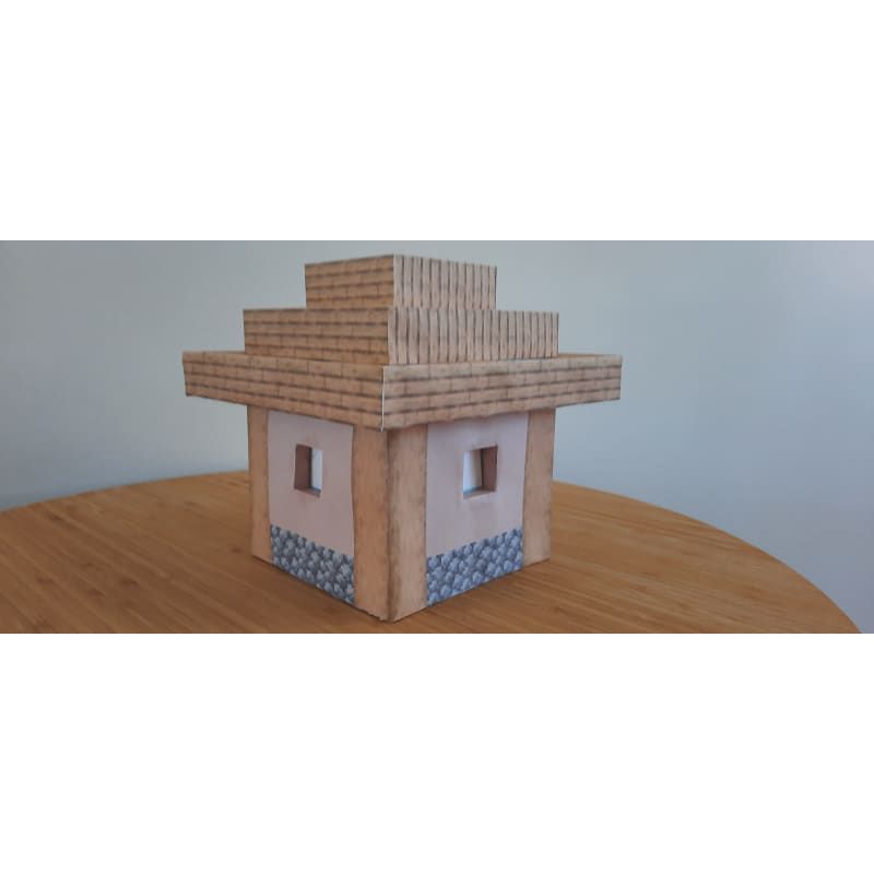Jual Lembaran pola papercraft minecraft terracota house (PP-A30 ...