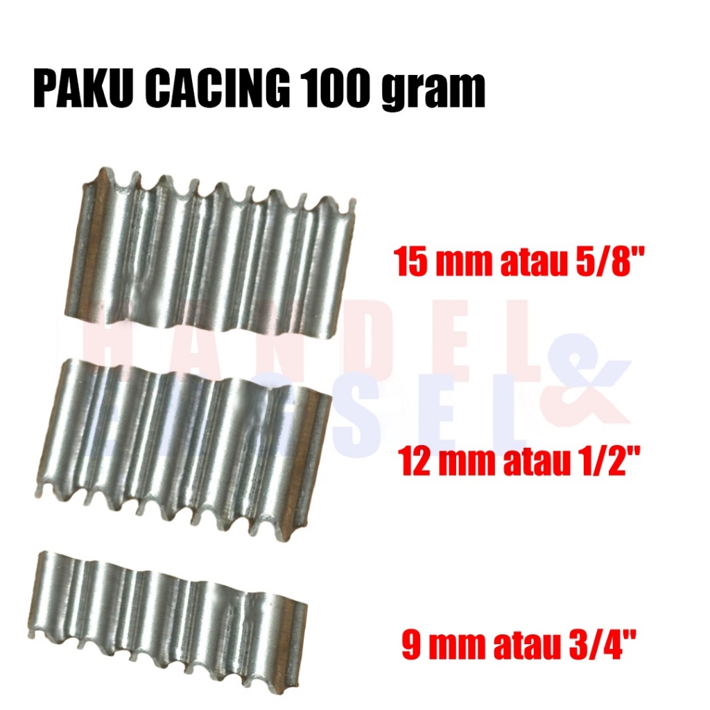Jual PAKU CACING ISI 100 Gram / Paku Penyambung Papan Triplek Kayu ...