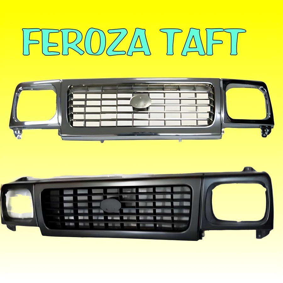Jual daihatsu feroza taft grill standar gril rambang chrome hitam ...