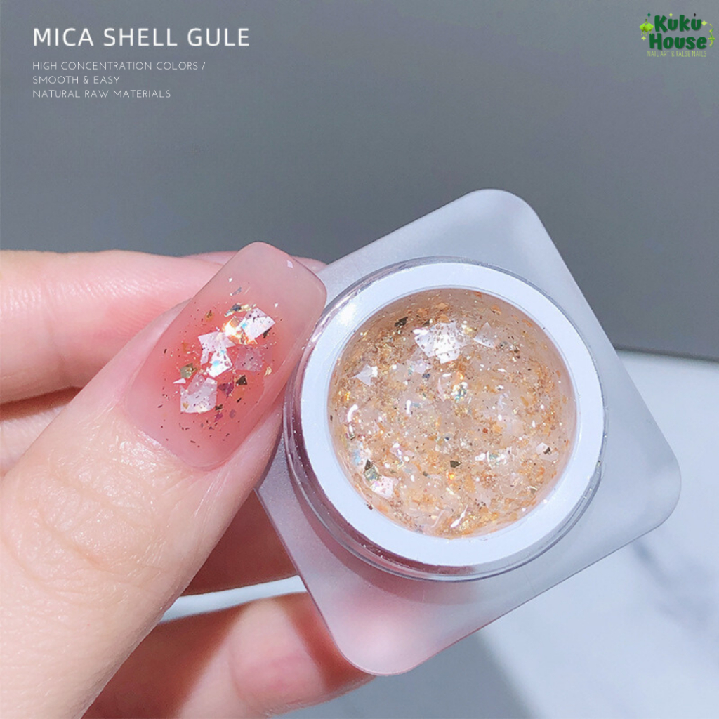 Jual NEW MICA SHELL GLUE Nail Art 2024 / sea shell gel polish | Shopee ...