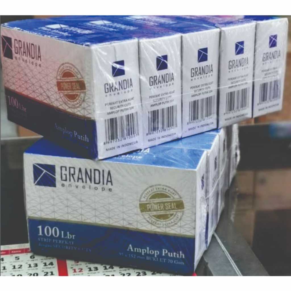 Jual 5 Pak Amplop Grandia 104 Polos Putih isi 500 lembar Putih / Amplop ...