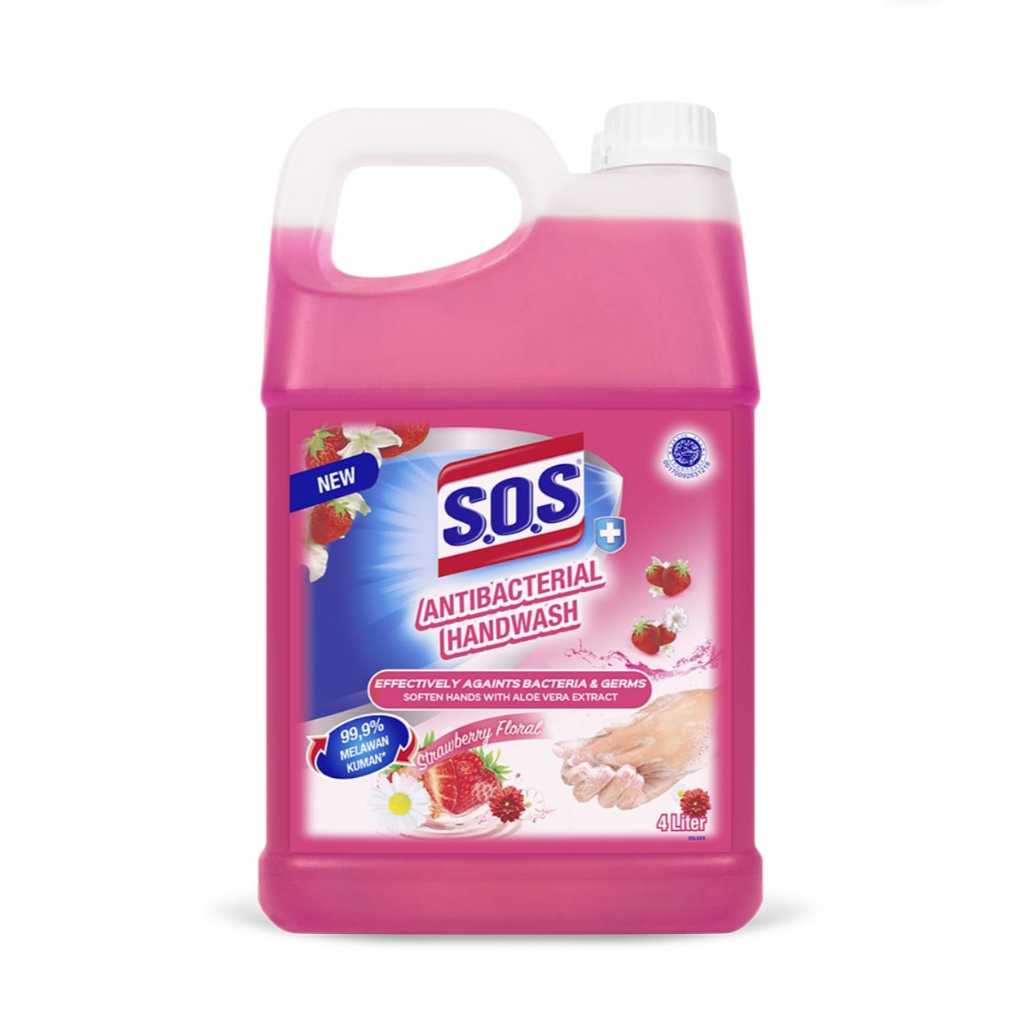 Jual SOS Hand Soap Antibacterial Jerry Can / Sabun Cuci Jirigen 4 Liter ...