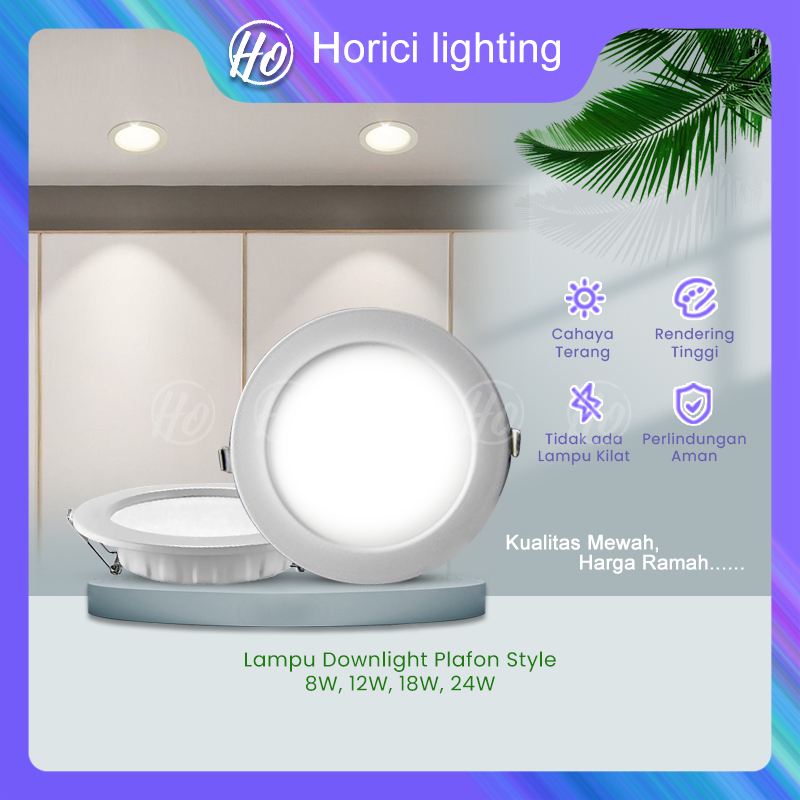 Jual LAMPU DOWNLIGHT LED PLAFON 8WATT 12WATT 18WATT 24WATT PUTIH/WARM ...