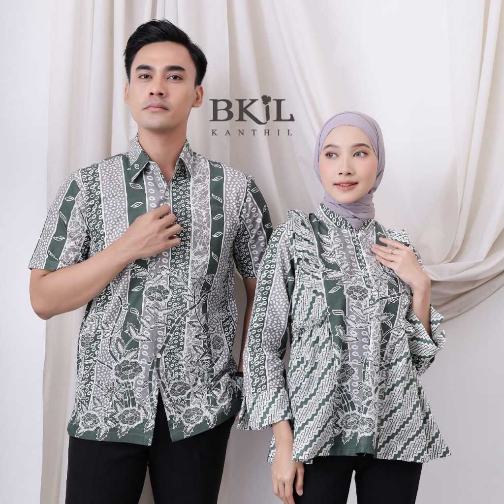 Jual KANTHIL Baju Batik Couple Pria Wanita Atasan Batik Wanita Modern ...