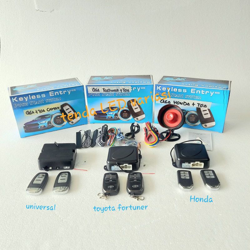 Jual keyless entry push start system /alaram star stop engine mobil ...