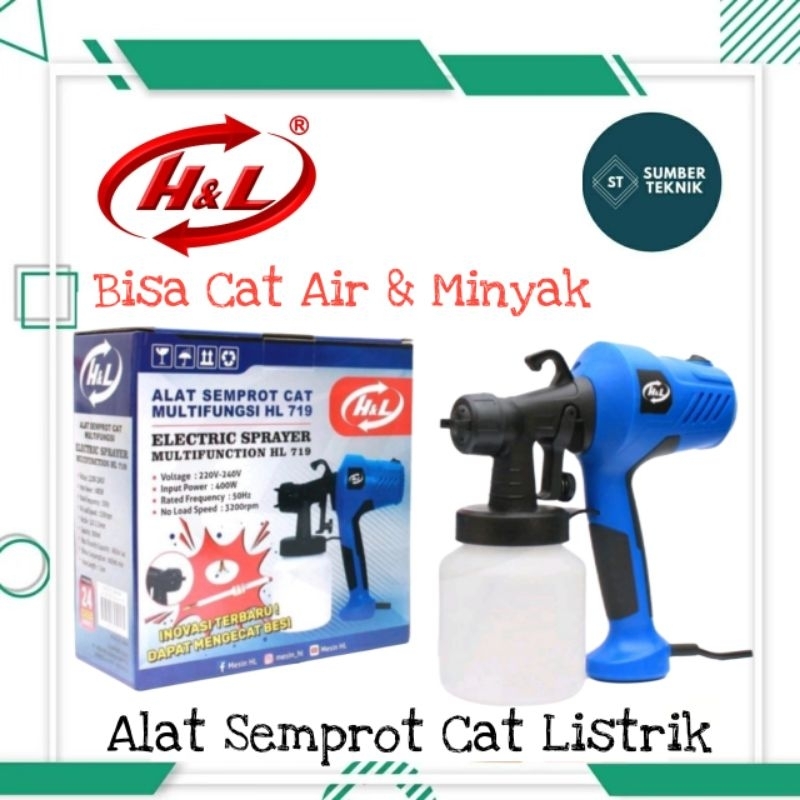 Jual H&L HL 719 Alat Spray Semprot Listrik Cat Air Minyak Tembok ...