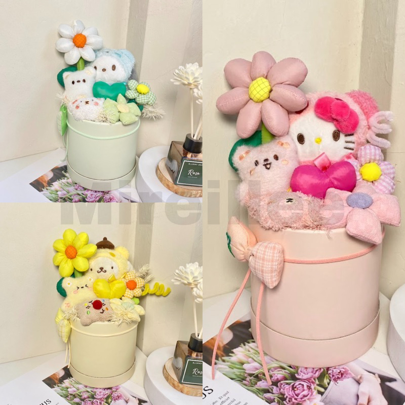 Jual [NEW - LIMITED] buket boneka bunga dalam box - bouquet boneka kado ...