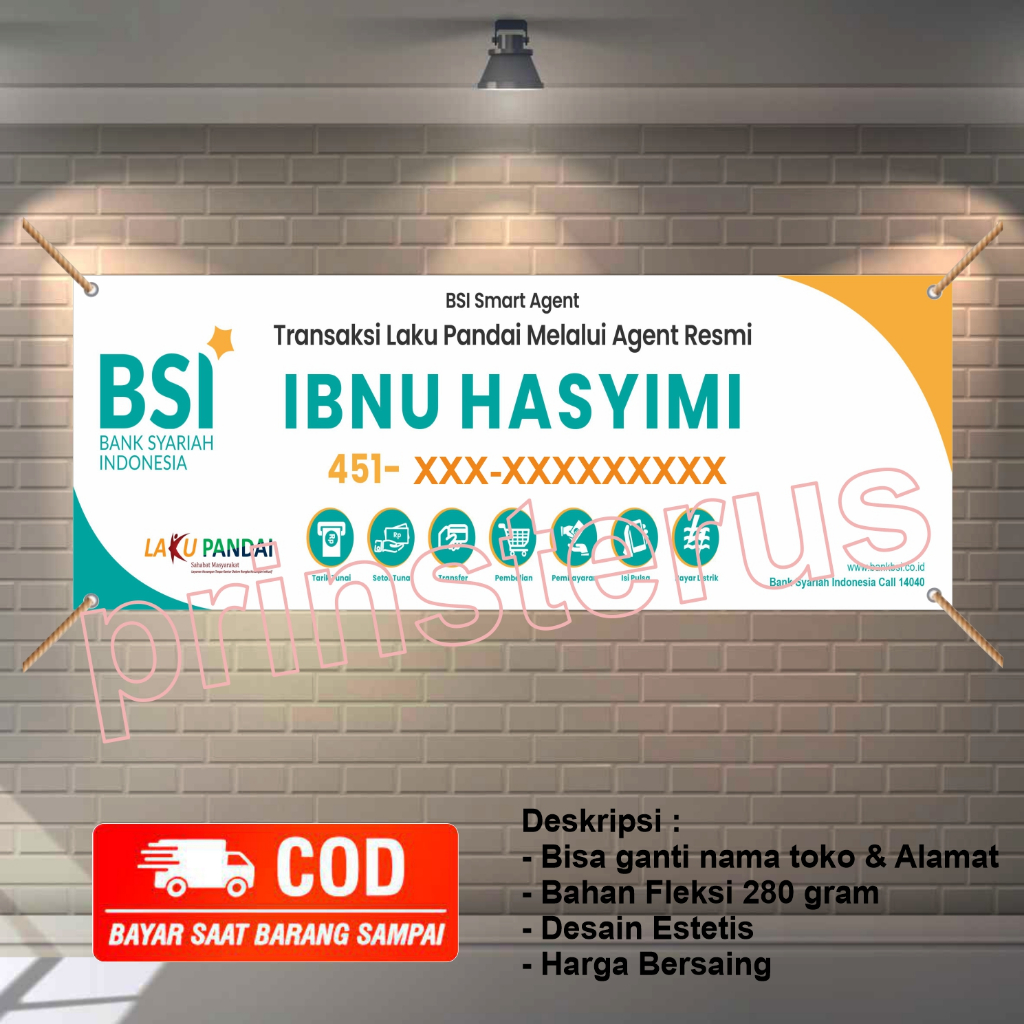 Jual spanduk banner baligo Spanduk / Banner Bank BSI Agen terlaris ...