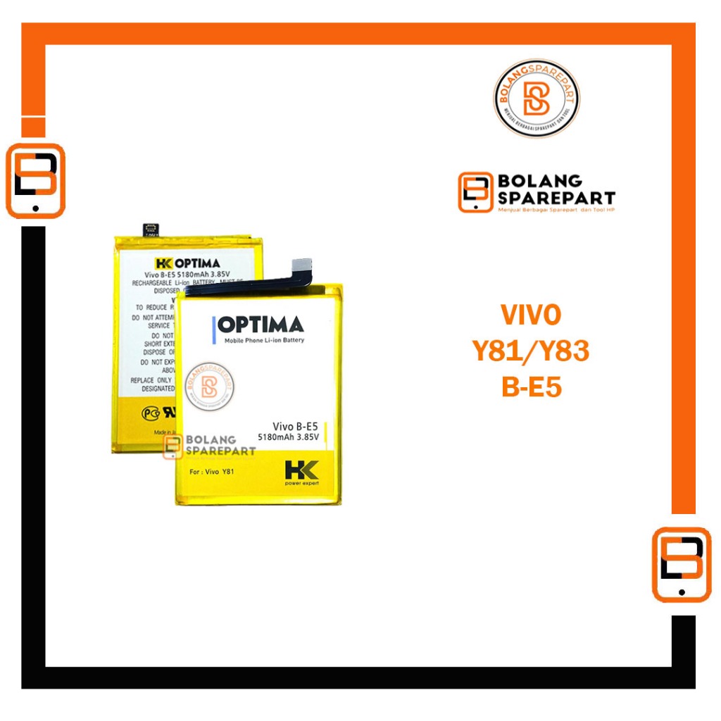 Jual BATERAI BATRE VIVO Y81 / Y83 B-E5 HK OPTIMA DOUBLE IC | Shopee ...