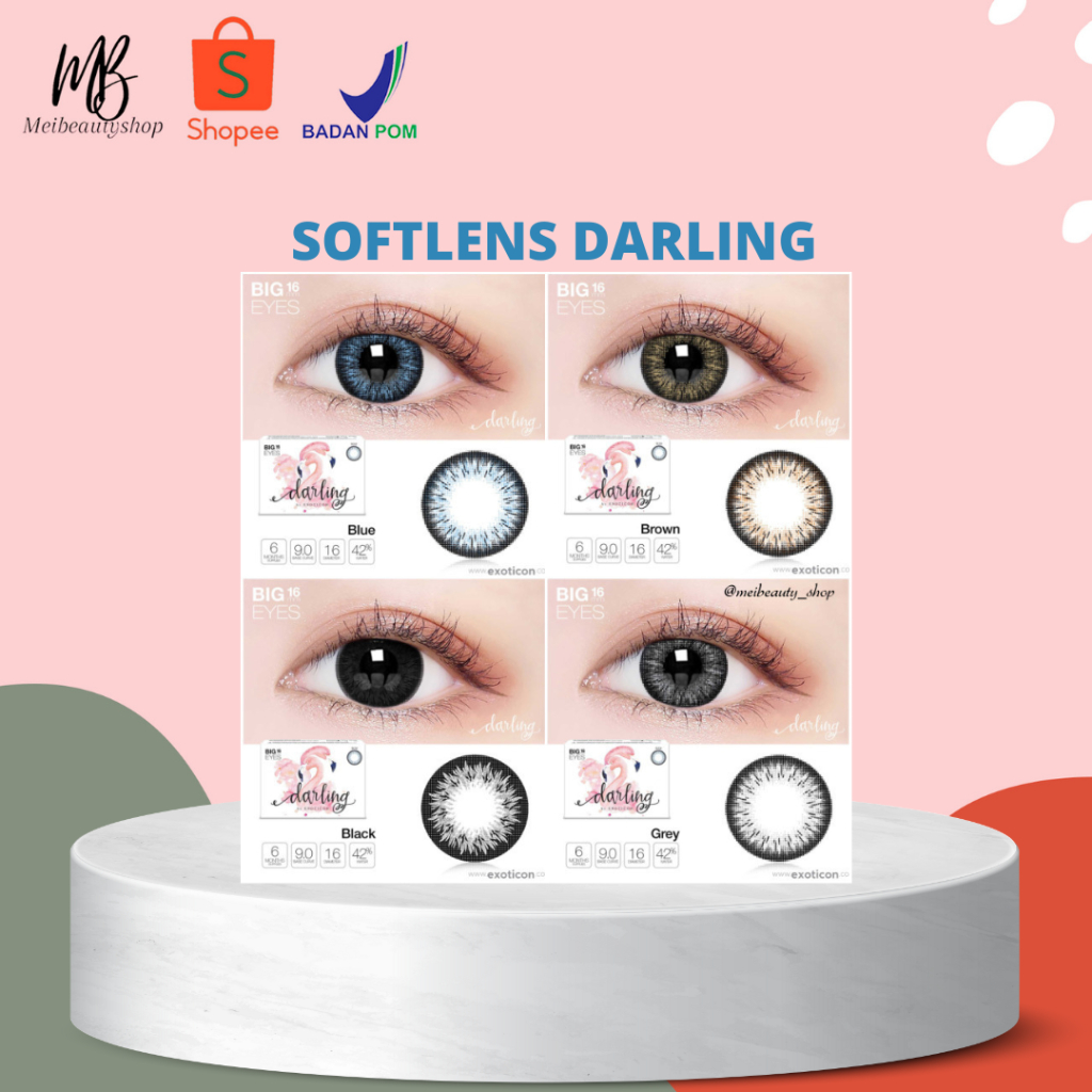 Jual SOFTLENS DARLING NORMAL BY EXOTICON BIG EYES 16 MM / SOFLENS ...