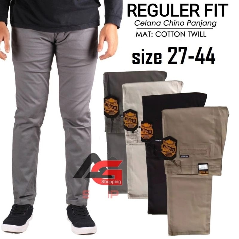 Jual Celana Panjang Pria Chino REGULER FIT PREMIUM Bahan MELAR | Shopee Indonesia