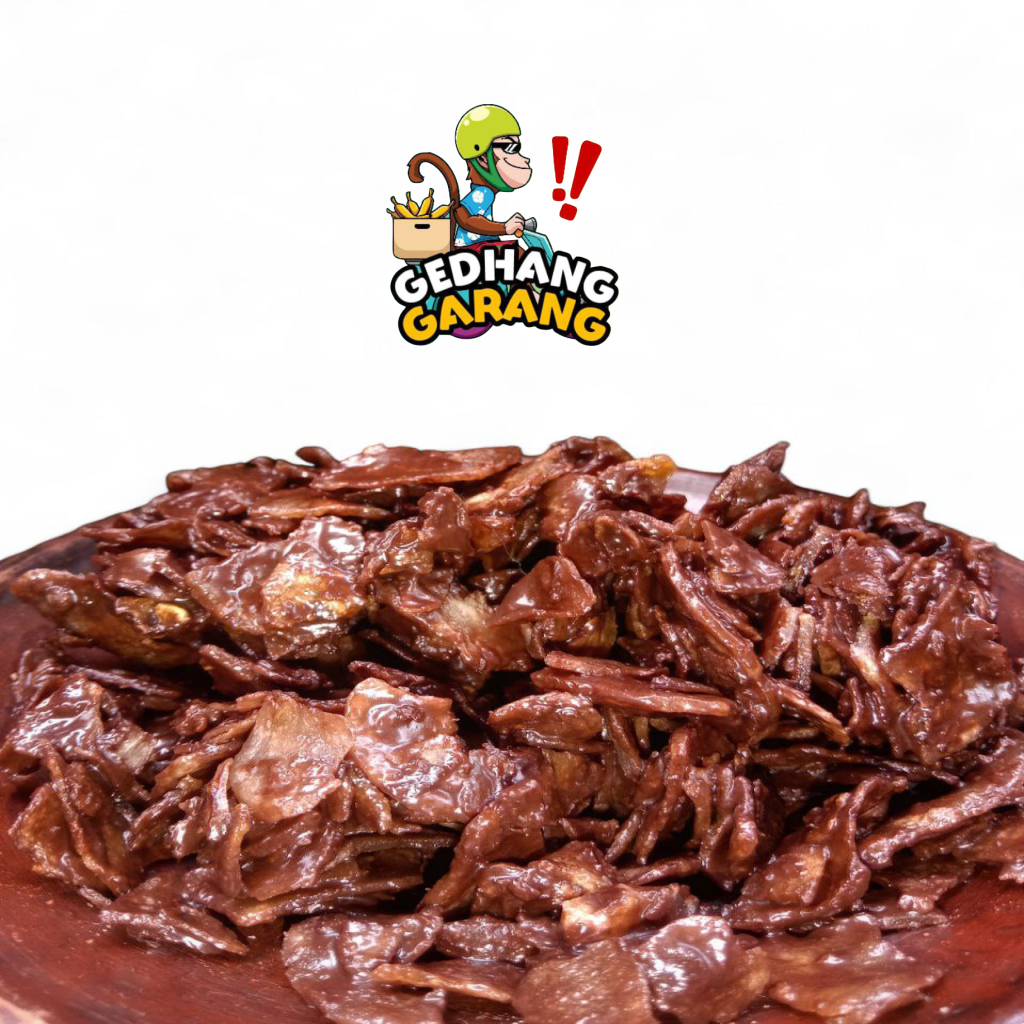 Jual cemilan keripik pisang coklat Lezat lumer GedhangGarang | Shopee ...