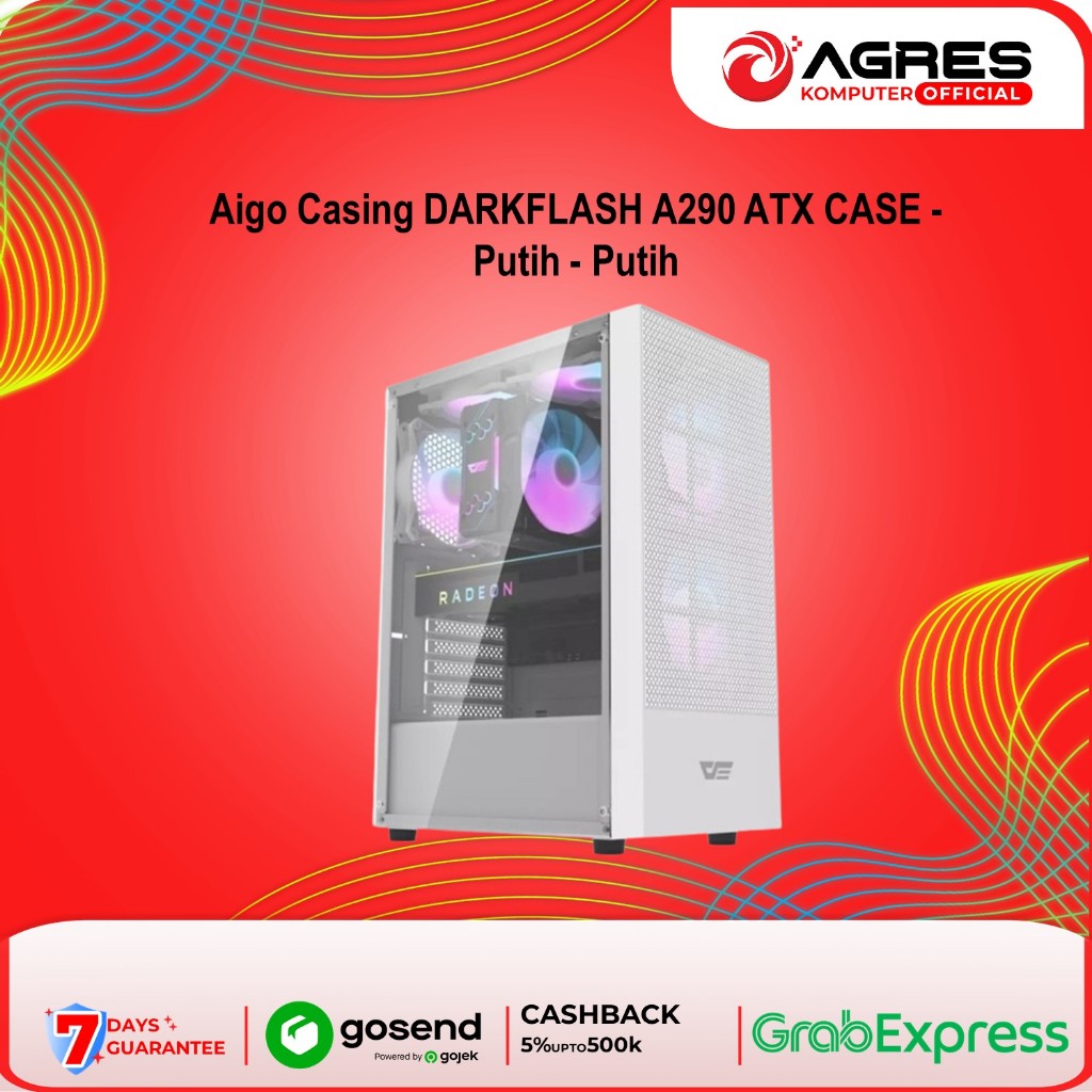 Jual Aigo Casing DARKFLASH A290 ATX CASE - Putih - Putih | Shopee Indonesia