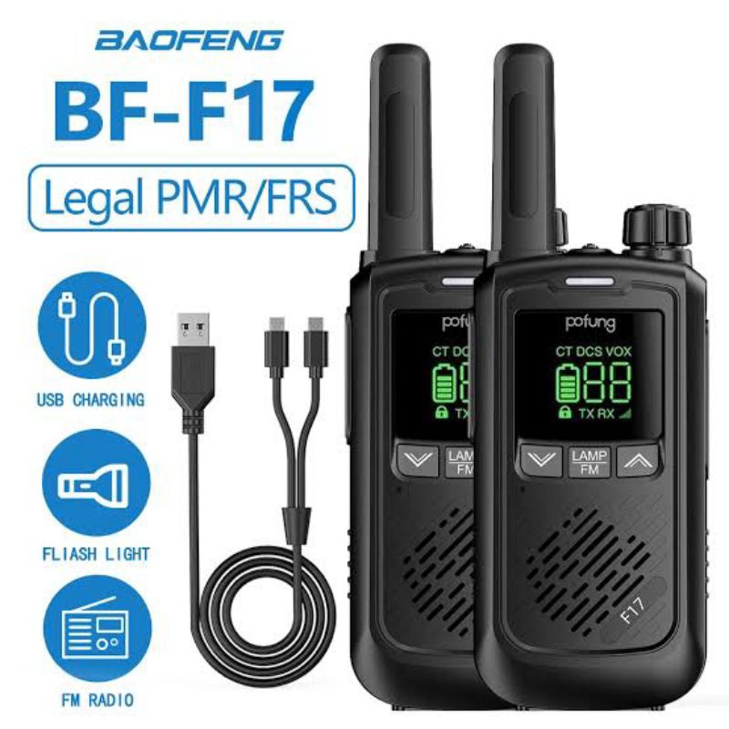 Jual HT Walkie Talkie Baofeng BF T17 UHF Mini Handy Talkie Two Way ...