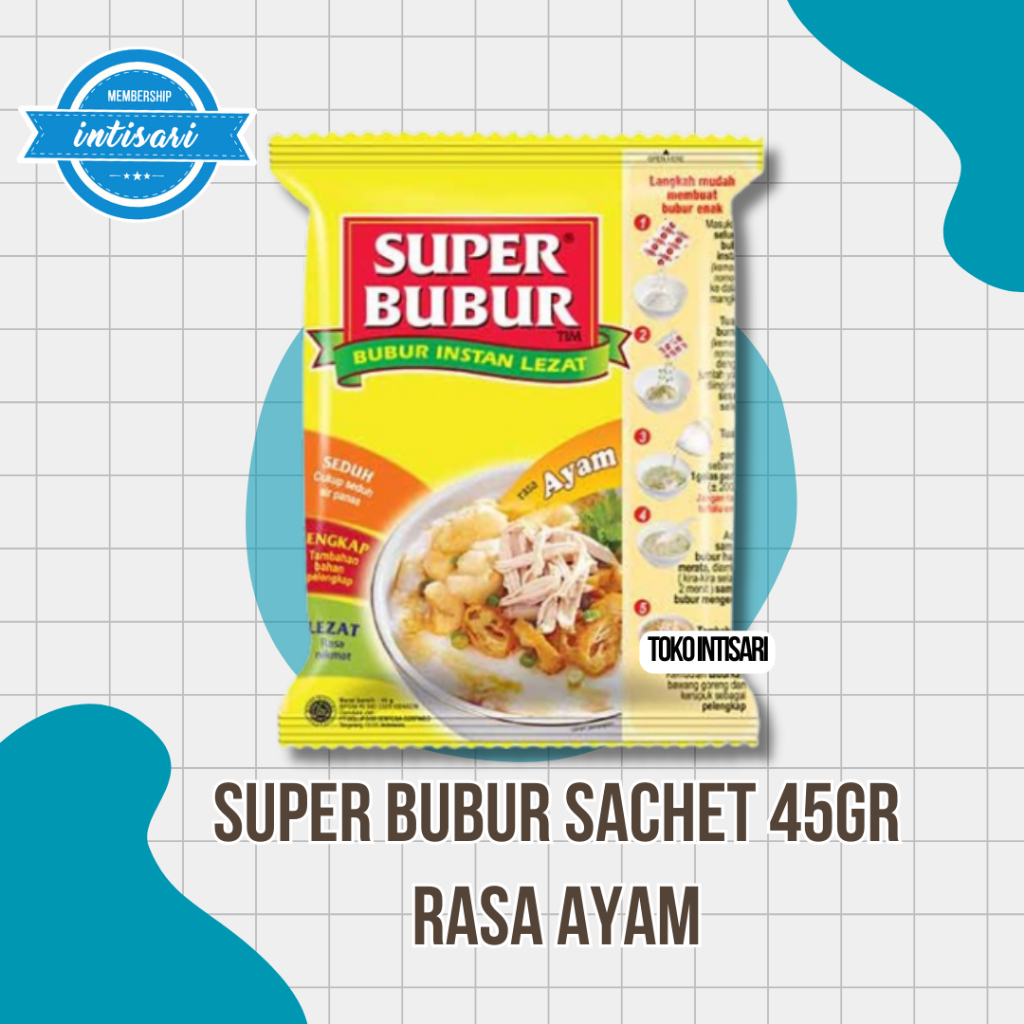 Jual Super Bubur Instant Sachet 45gr (PCS) | Shopee Indonesia