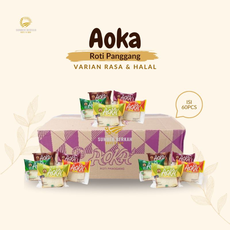 Jual Roti Aoka Panggang Varian Rasa 1dus Karton Isi 60pcs | Shopee ...