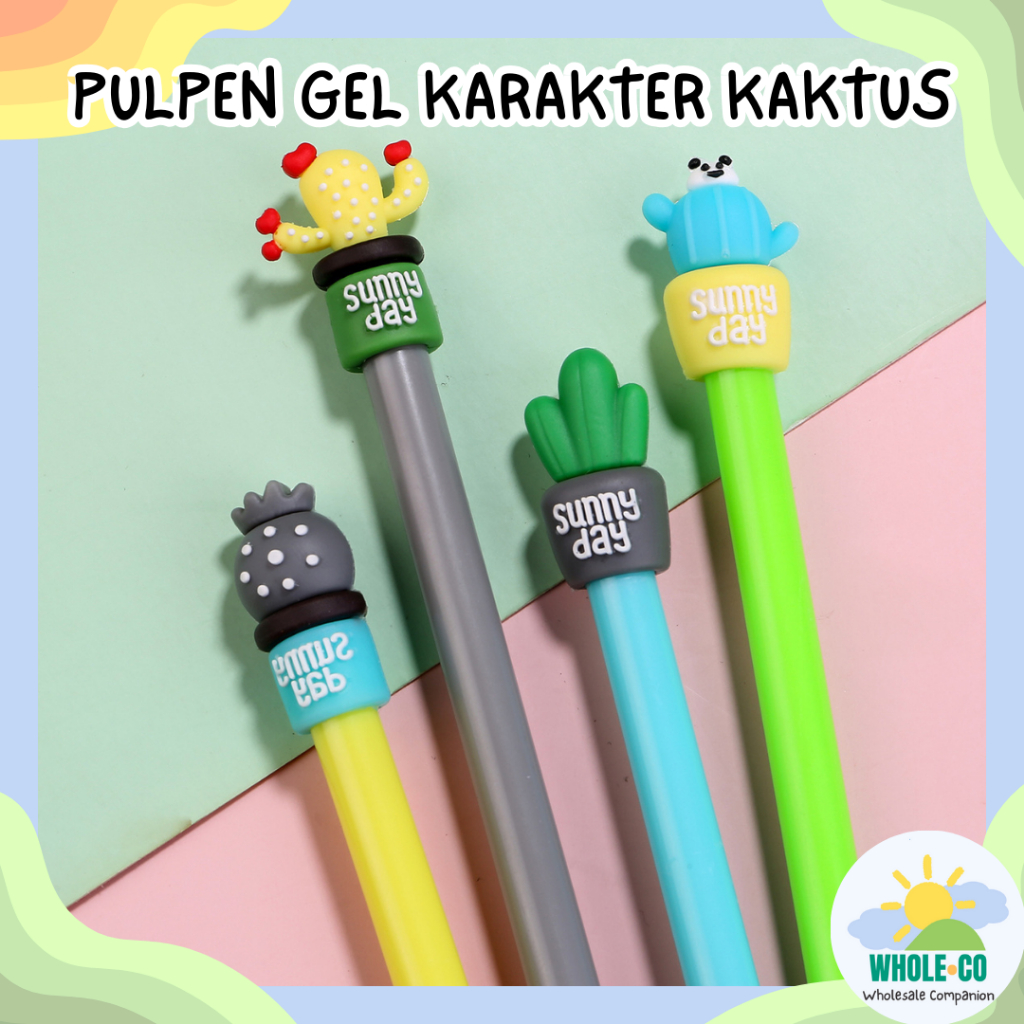 Jual Pulpen Gel Karakter Tanaman Kaktus Pena Premium Cactus Sunny Day ...