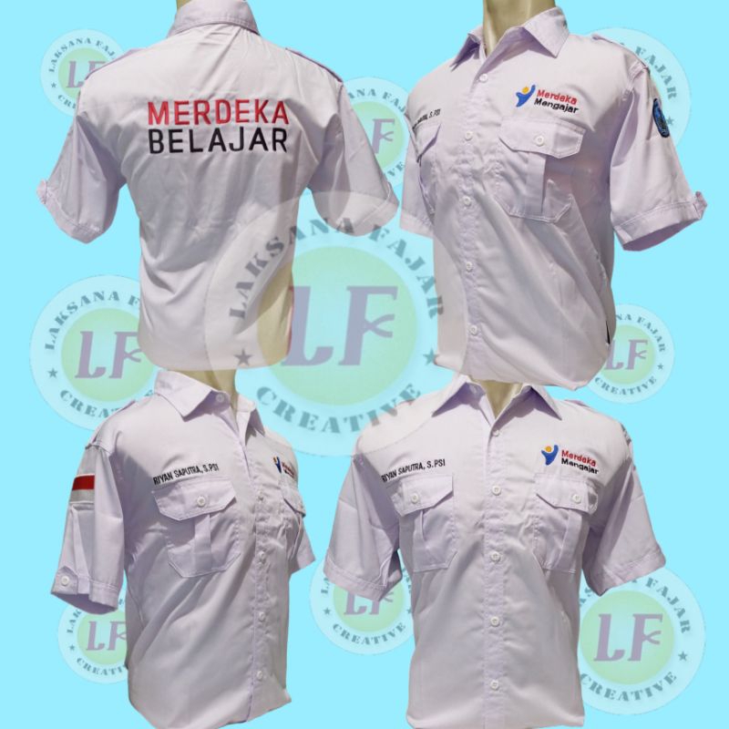 Jual baju pdh seragam Merdeka Mengajar MERDEKA BELAJAR dan PGP gratis ...