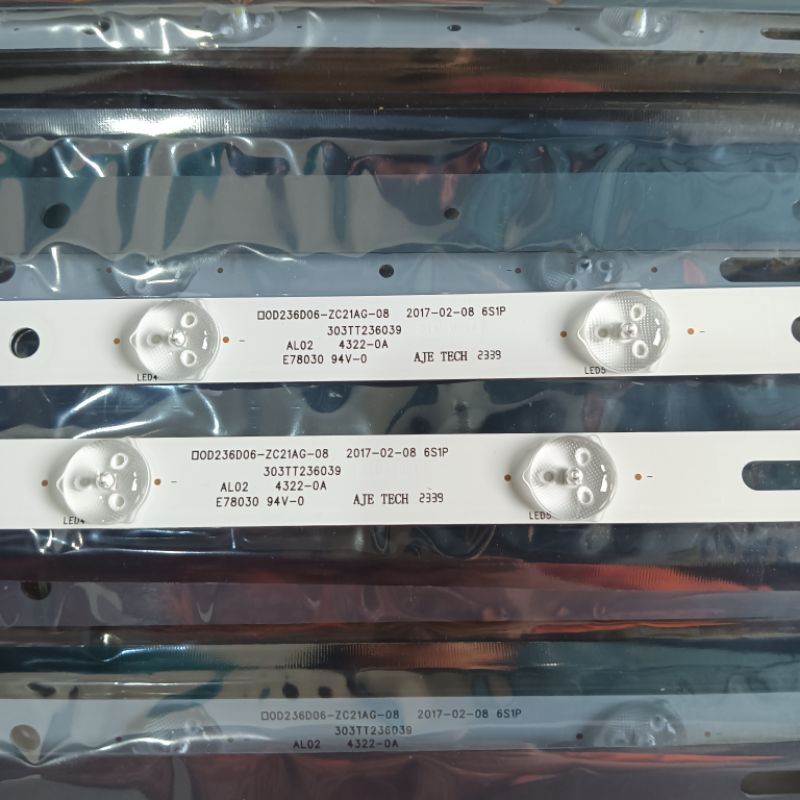 Jual BACKLIGHT TV POLYTRON LED 22 dan 24 INC 1 SET (2 BARIS) ORIGINAL ...