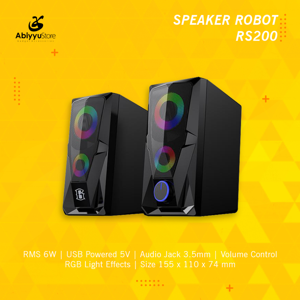 Jual Speaker Komputer Robot RS200 Gaming Speaker PC Laptop HP | Shopee Indonesia