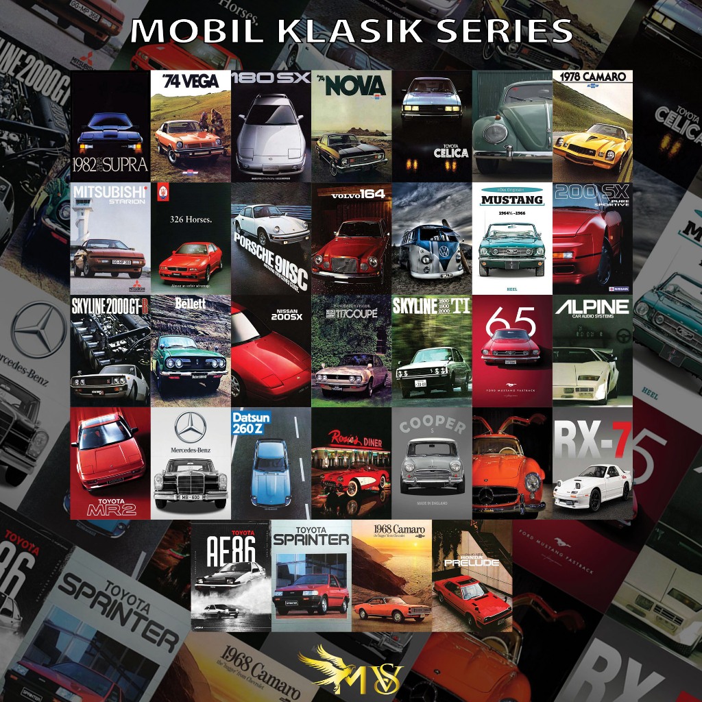 Jual POSTER DINGDING AESTHETIC / POSTER MOBIL KLASIK / OTOMOTIF ...