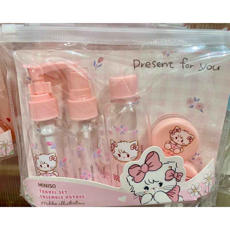 Jual MINISO MIKKO Collection Travel Bottles Set 5 pcs (Mousse) | Shopee ...