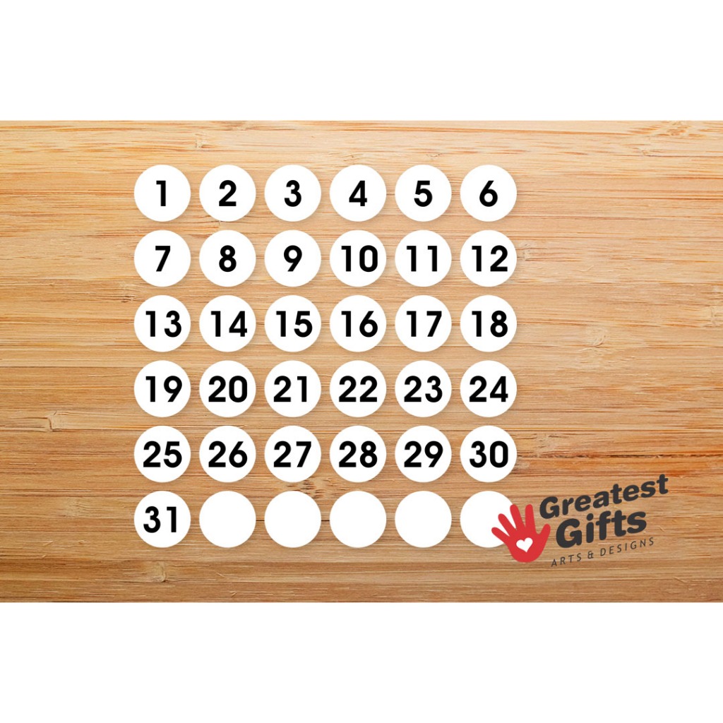 Jual Stiker angka 1 sampai 100 sticker label diary scrapbook bullet ...