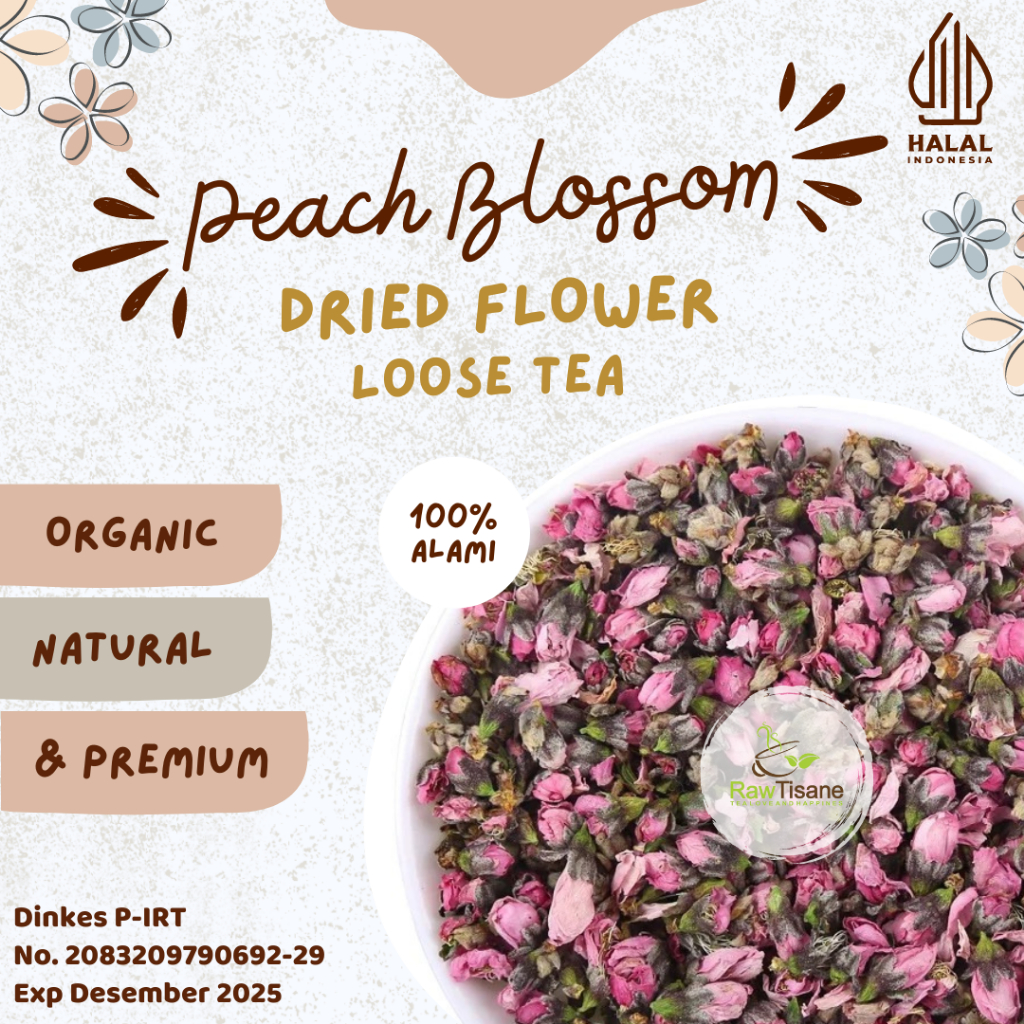 Jual RAW TISANE Peach Blossom Flower Tea / Teh Bunga Persik Isi 100 ...