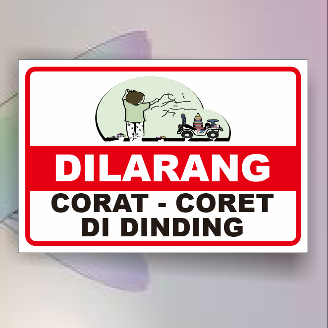 Jual STIKER jangan coret coret dingding waterproof | Shopee Indonesia