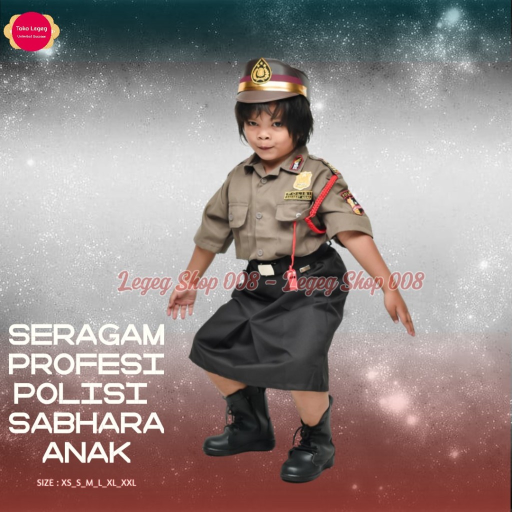 Jual GROSIR - BAJU SERAGAM PROFESI ANAK POLISI & POLWAN SABHARA FASHION ...