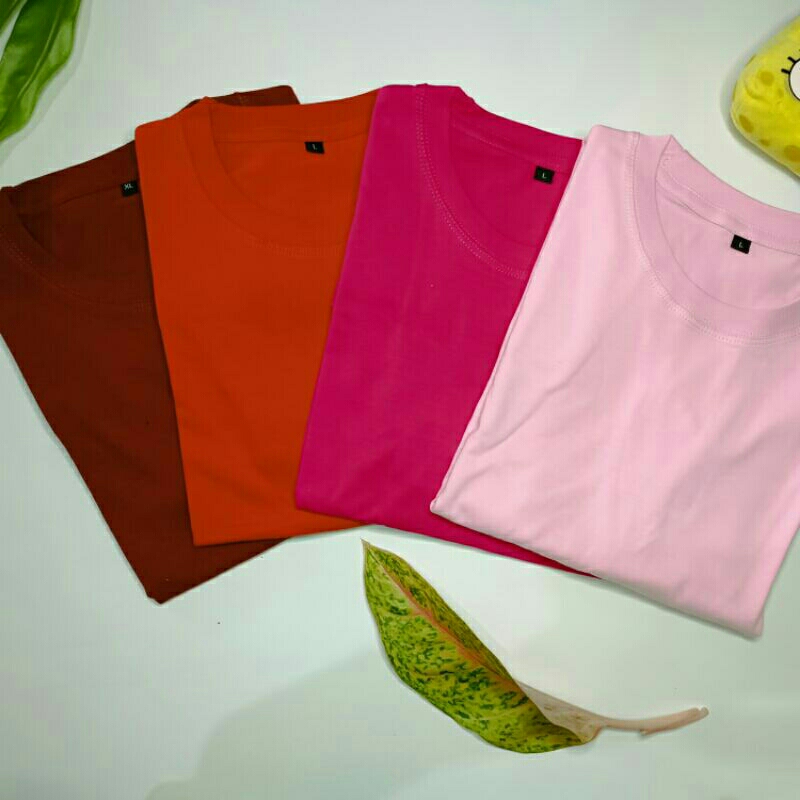 Jual Kaos polos katun kombed reaktiv 24s premium/pendek warna group 1 ...