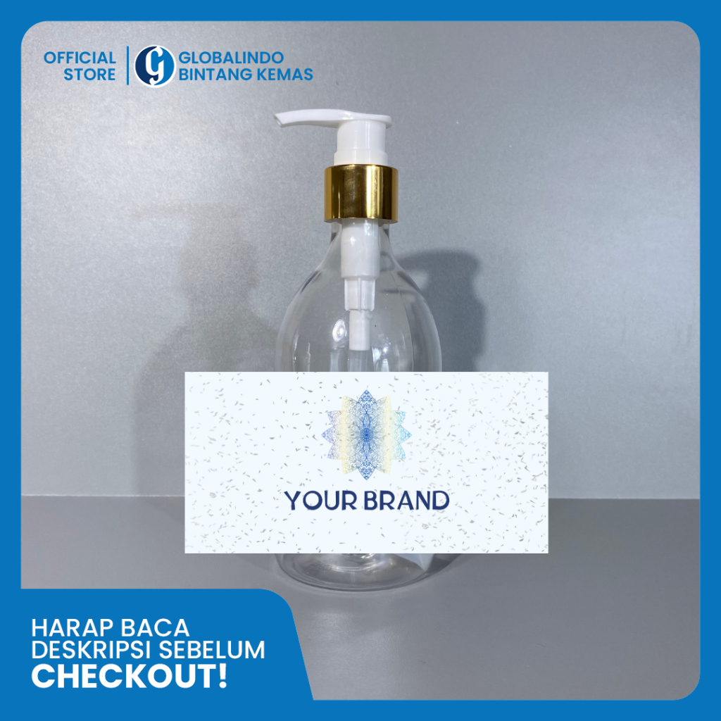 Jual Stiker Label Skincare Botol Pump Cream | Cetak Label Stiker Botol ...