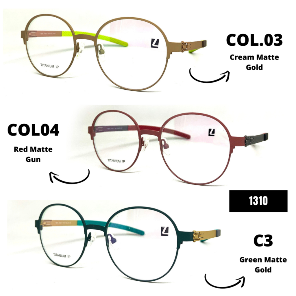 Jual FRAME KACAMATA ORIGINAL TITANIUM LEIX SIZE 51 MODEL BULAT FULL ...