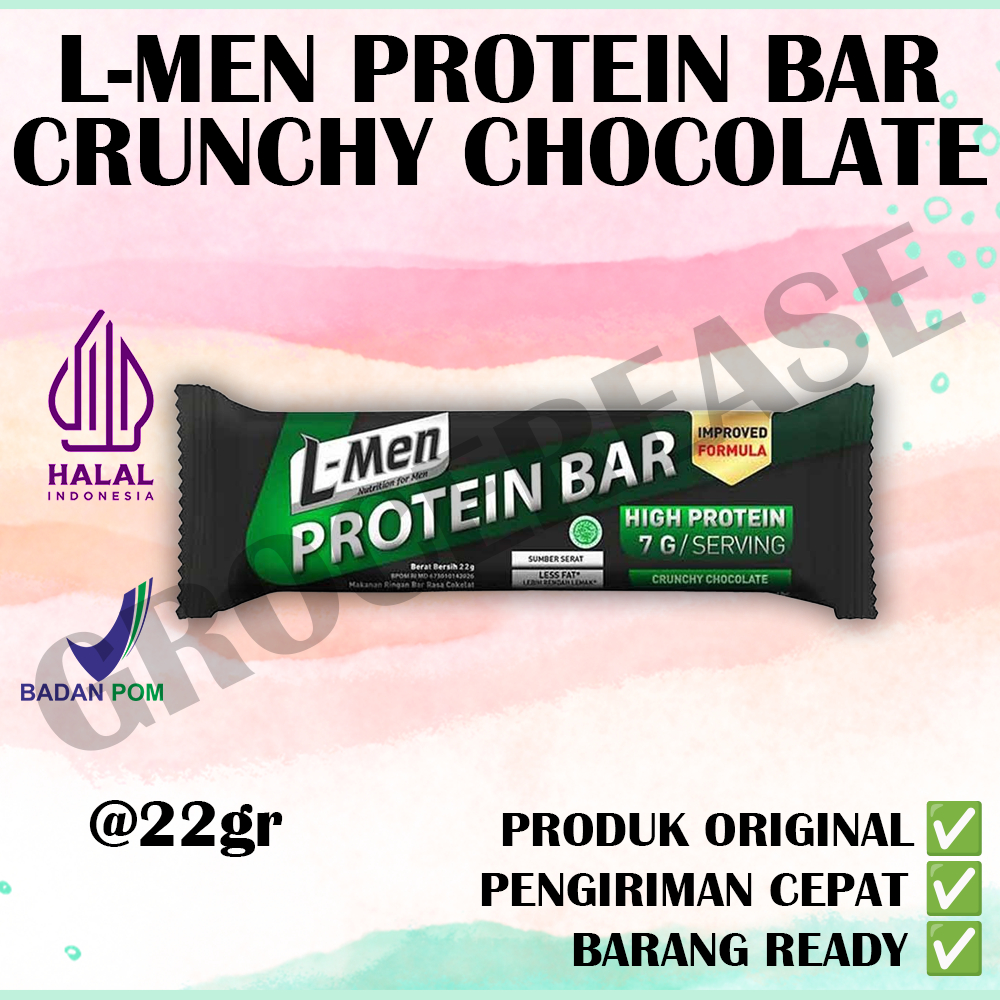 Jual L-Men Protein Bar Crunchy Chocolate Per Sachet - Rendah Lemak ...