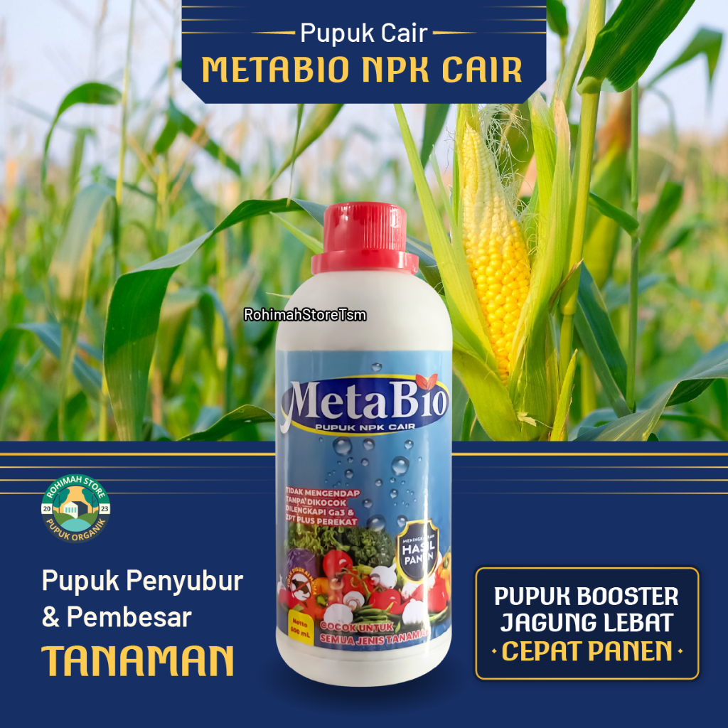 Jual PUPUK NPK CAIR METABIO 500 ML Pupuk Semprot Pelebat Tanaman Jagung - Pupuk Perangsang Pada ...