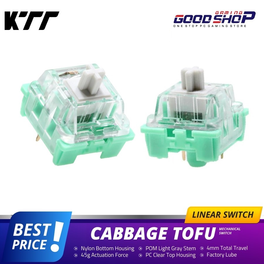Jual KTT Cabbage Tofu RGB Switch (Linear - Plate Mount) | Shopee Indonesia