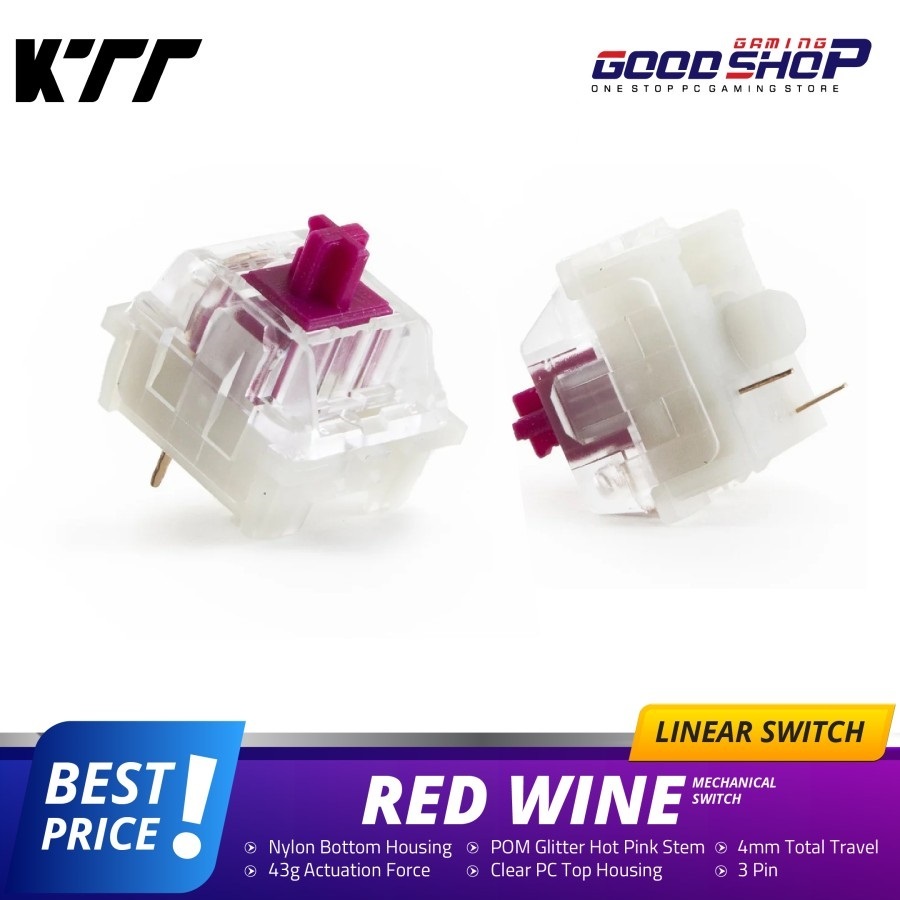 Jual KTT Red Wine Switch (Linear - Plate Mount) | Shopee Indonesia
