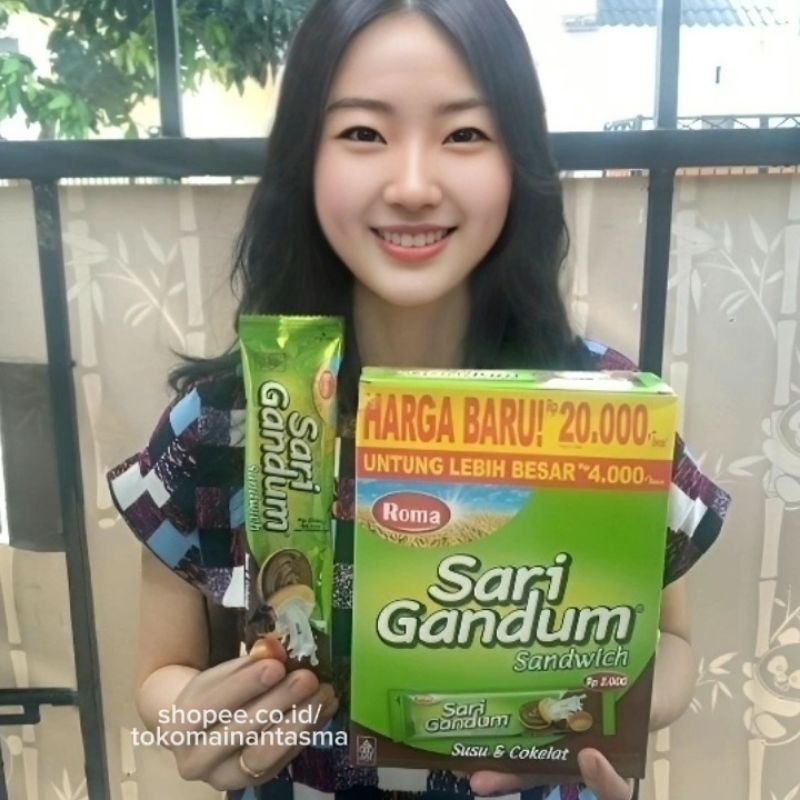 Jual Sari Gandum Sandwich 1dus isi 12bungkus Susu Coklat Snack 2000an ...