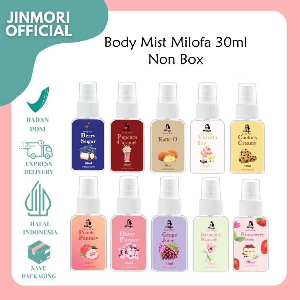 Jual JM - [BPOM] Body Mist Milofa Non Box 30ml Premium / Parfum Body ...