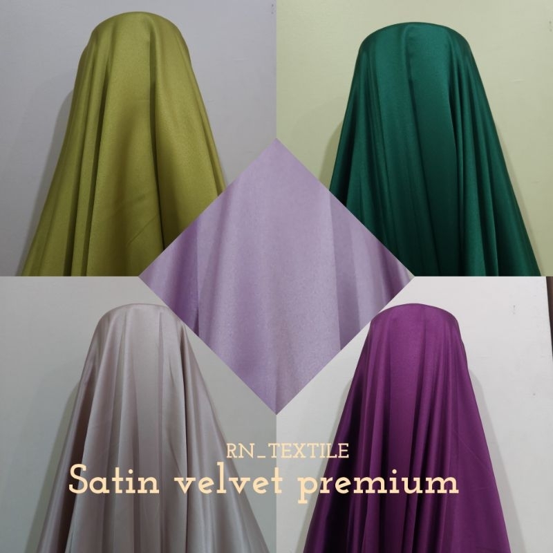 Jual Kain Satin Velvet Premium / Kain satin Bridesmaid / harga setengah ...