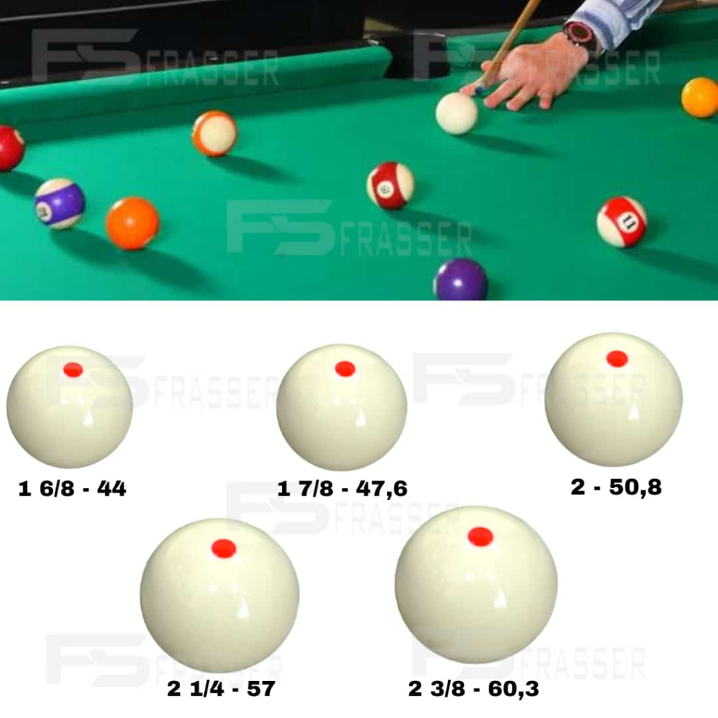 Jual Frasser Gaco Biliar Bola Gaco Billiard White Cue Ball Billiard Cue ...