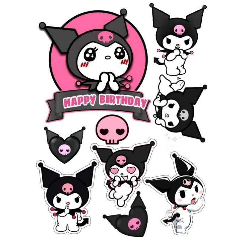 Jual Cetak Topper Kuromi, Topper Kue Ultah | Shopee Indonesia