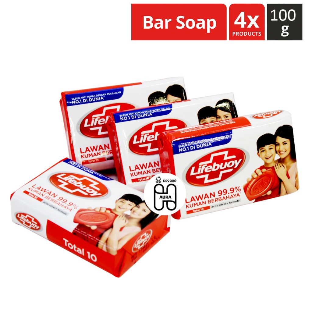 Jual Sabun Lifebuoy Batang Total 10 Protect Paket isi 4 pcs 100gr ...