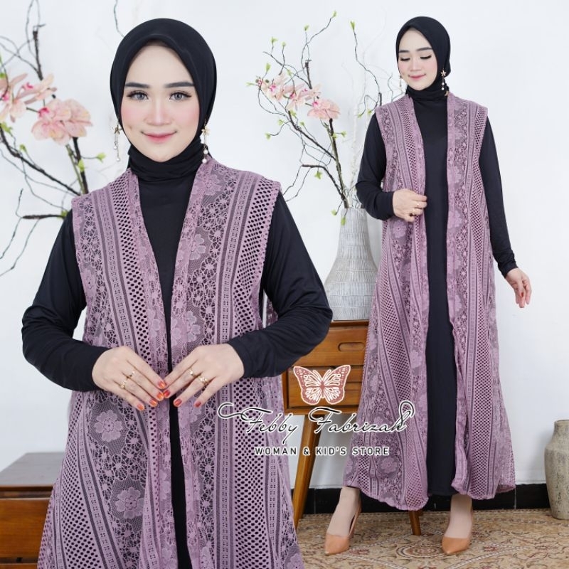 Jual LONG OUTER BURKAT PUTUNG// LONG ROMPI//VEST PANJANG | Shopee Indonesia