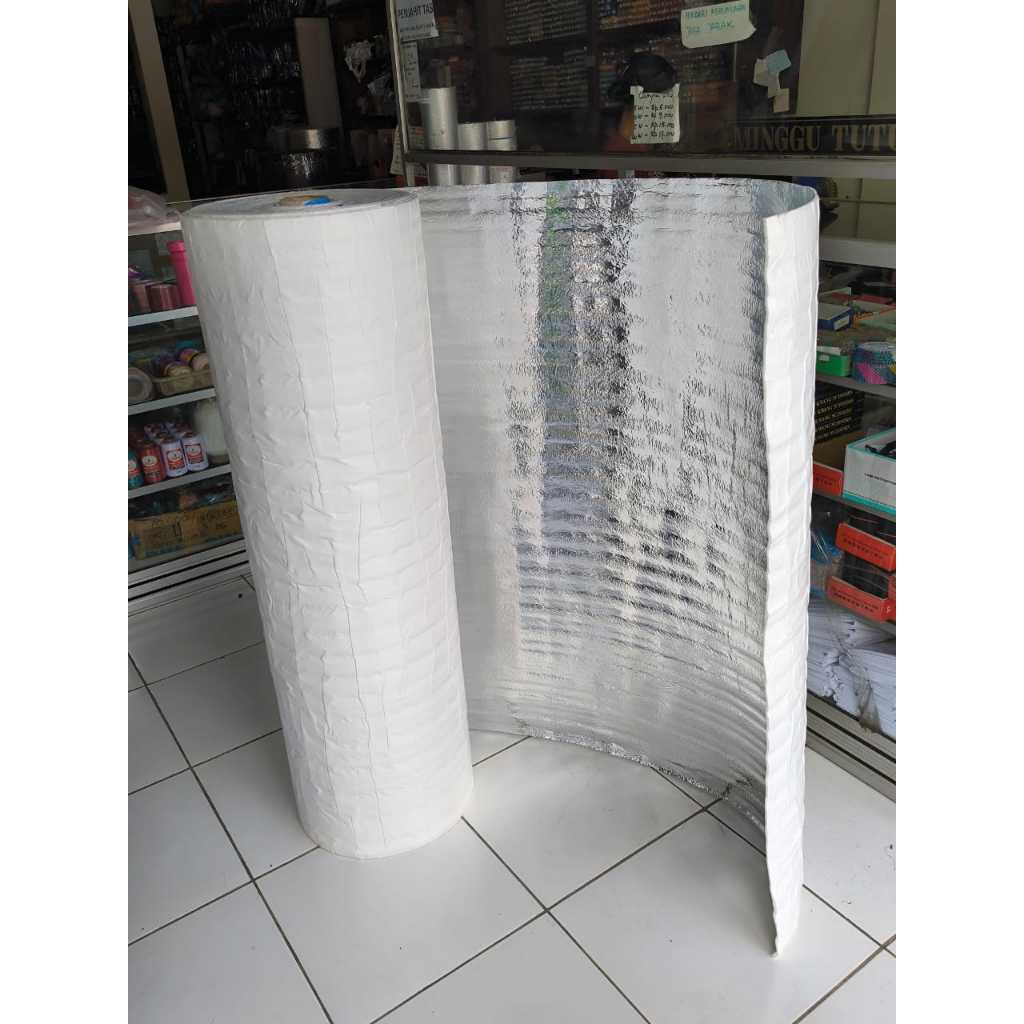 Jual ROLL Sticker Perekat Thermal Foam Busa Aluminium Foil Single Side ...
