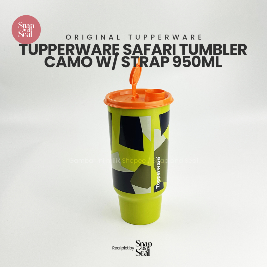 Jual Tupperware Safari Tumbler Camo W Strap 950ML | Shopee Indonesia