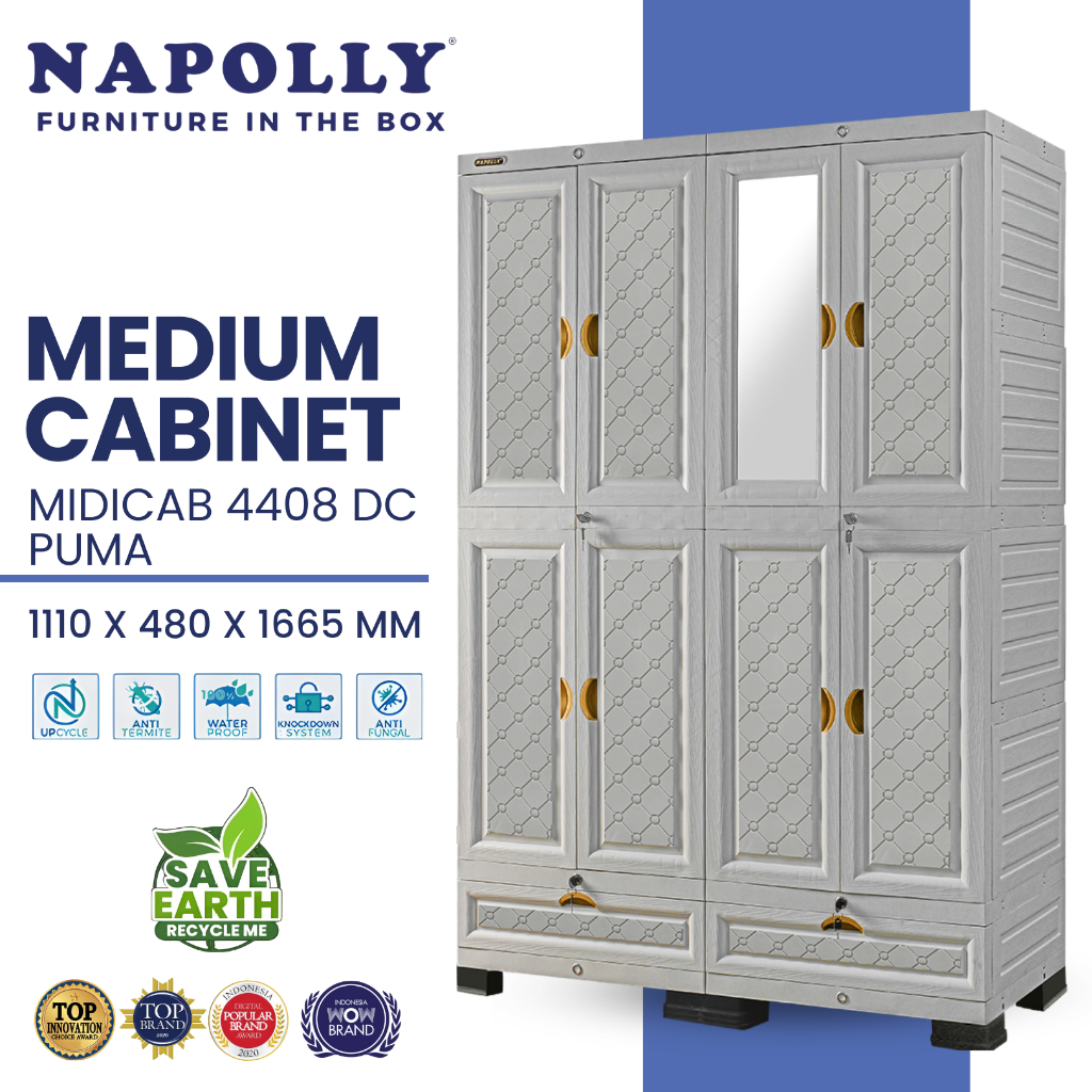 Jual Napolly Midicab 4408 DC ION - Medium Cabinet Gantungan + Cermin ...