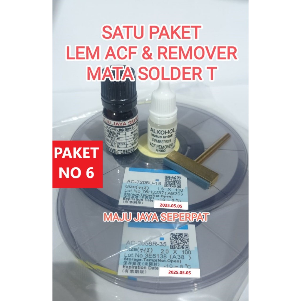 Jual ACF AC 7206 + ACF AC 2056 + MATA SOLDER T + acf remover atau pembersih lem ACF Bonding ...