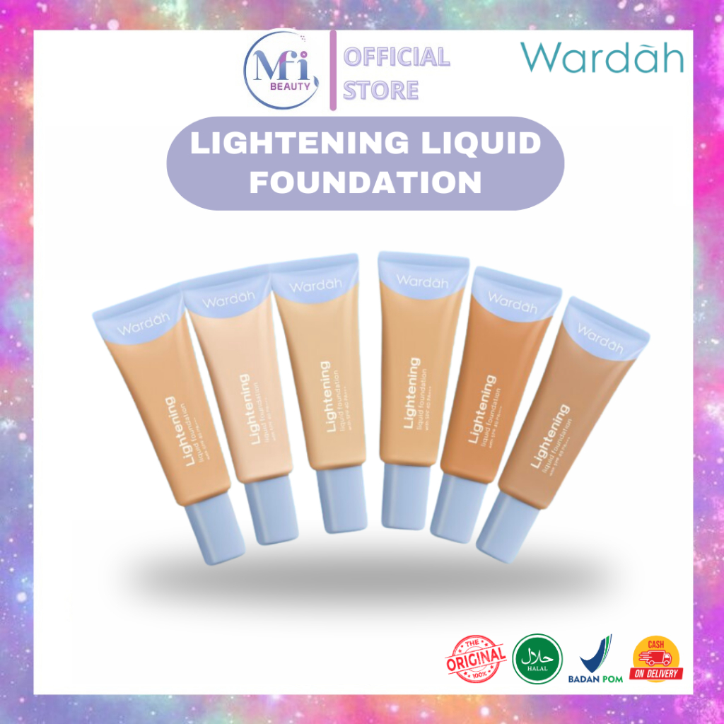 Jual MFI - NEW PACKAGING WARDAH LIGHTENING LIQUID FOUNDATION SPF 40 PA ...